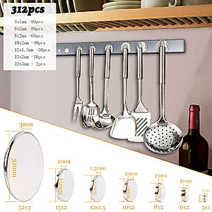 312Pcs Strong Neodymium Magnets Disc, Powerful Round Rare Earth Magnets Heavy Duty Small Magnets Neodymium for Muti-use, 7 Different Size Tiny Mini Magnets for Crafts, Refrigerator, Fridge Magnets