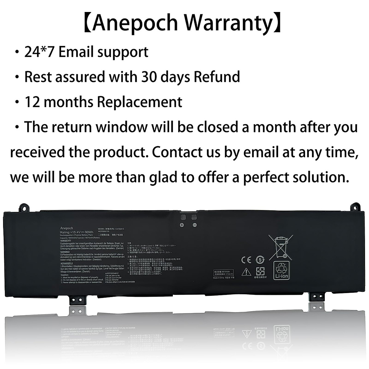 Anepoch C41N2013 Laptop Battery Replacement for Asus ROG Strix G15 G513 G513IM G17 G713 G713IM G713QM Rog Strix Scar 15 G533 G533QM G533QR 17 G733 G733ZM Zephyrus G15 GA503 S17 GX703 M16 15.4V 90Wh