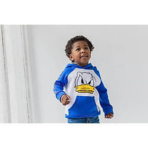 Disney Mickey Mouse Donald Duck Little Boys Fleece Hoodie Blue/White 7-8