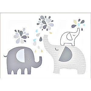 Geapul 4PCS Nursery Baby Crib Bedding Set for Boys Girls Crib Quilt,Crib Sheet,Toddler Pillowcase,Wall Decals Soft Nursery Bedding Set for Baby Bed