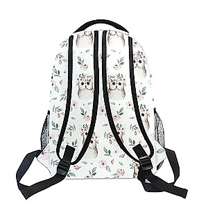 ALAZA Watercolor Owl Bird Large Backpack,unisex Girls kids College Bookbags Daypack Bag,Water Resistant Personalized Laptop iPad Tablet Children Backpack Travel College Bag