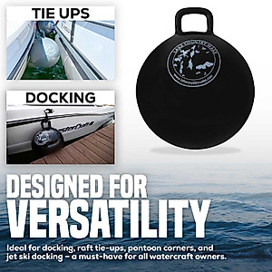 Lake Country Wake SAVur Inflatable Boat Fender Bumper with Rope Lines 4 Pack Four Boat Bumpers with Fender Lines for Boat Docking and Tie Ups