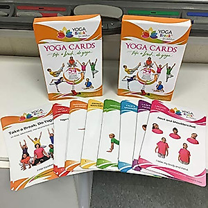 Kids Yoga Cards, 54 Educational Flash Card Deck for Children, 7 Sequences with Yoga Poses, Breathing Exercises, Meditations and Affirmations.