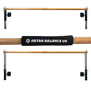 Artan Balance Ballet Barre Wall Mounted for Home or Studio Dance Training, Yoga, Stretching, and Pilates, Adjustable Bar Height, for Kids and Adults, Beginner Friendly, 5 FT Long