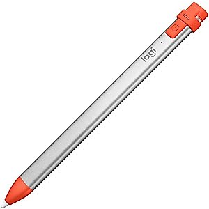 Logitech Crayon Digital Pencil for All Apple iPad Pros (2018 Or Later) - Orange (Renewed)