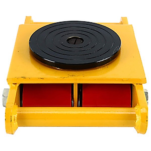 YaeTek Industrial Machinery Mover 13200 lbs 6 Tons Machinery Skate Dolly with 4 Rollers Cap 360 Degree Rotation (Yellow)
