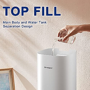 Humidifier Large Room,Humidifiers for Home,Humidifiers for Bedroom,Top Fill 9L 32DB Quiet Ultrasonic Cool Mist Humidifier for Baby Nursery Office Plants
