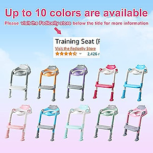Potty Training Toilet Seat Boys Girls,Toddlers Potty Seat Potty Chair, Kids Toilet Training Seat with Step Stool Ladder Fedicelly (Gray/Green)