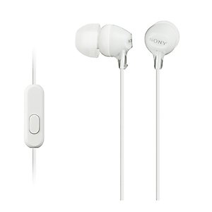 Sony MDREX14AP In-Ear Earbud Headphones with Mic (White)