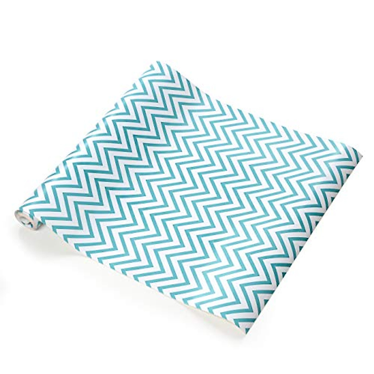 Con-Tact Brand - 60F-C9AL16-01 Adhesive Drawer and Shelf Liner, 18" x 60', Chevron Aqua