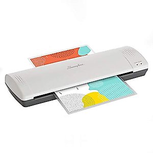 Swingline Laminator, Thermal, Inspire Plus Lamination Machine, 12 inches Max Width, Quick Warm-up, Includes Laminating Pouches, White / Gray (1701867)