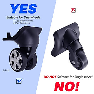 Tobeso-Nuoze Luggage Suitcase Wheels Cover 8 Pack Carry on Luggage Wheels Cover for Dule-Spinner Wheels Luggage Sets (Purple)