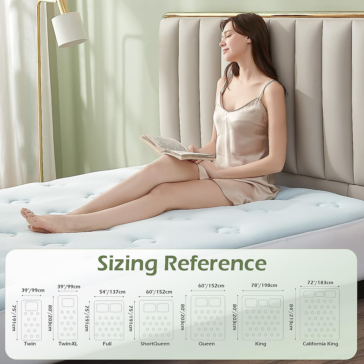 Hansleep Memory Foam Mattress Topper Queen Size, Mattress Pad Queen Size with Deep Pocket, Breathable Air Mattress Cover, 60x80 Inches