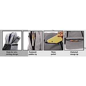 BALLER TM Pickleball Bag, Pickleball Bags for Men, Tennis Bags for Women, XL Capactiy, Holds 2 Padddles, Fence Hook