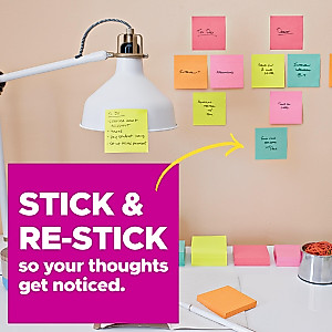 Post-it Super Sticky Pop-up Notes, 3x3 in, 12 Pads, 2x the Sticking Power, Canary Yellow, Recyclable (R330-12SSC)