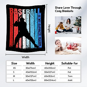 Baseball Blankets for Boys, Baseball Gifts for Boys 8-12, Baseball Player Gifts for Men Adults, Baseball Throw Blanket Accessories, 40"x50" Soft Cozy Boys Throw Blanket for Team Gifts