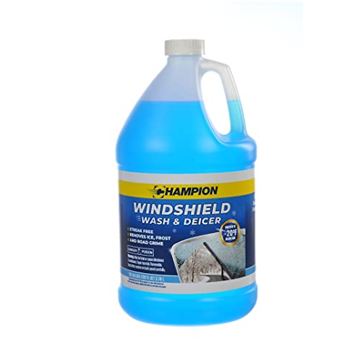 CPDI Champion Windshield Washer Fluid and Deicer for Ice, Frost, and Road Grime, Powerful Streak-Free Shine, All-Weather Year-Round Protection