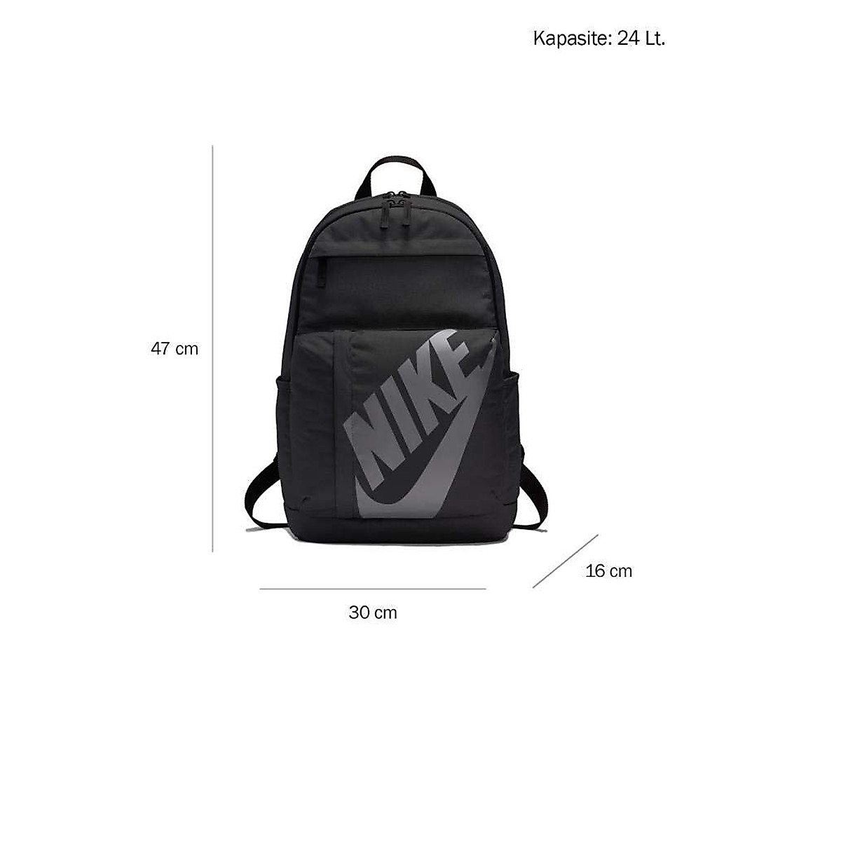 Nike Elemental Backpack CK0944-010, Black (25L)