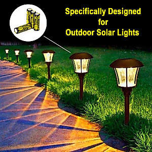 XML Battery 4/5 AA 14430 3.2v 400mAh LiFePO4 Lithium Rechargeable Battery Pack Replacement for Outdoor Solar Lights IFR 14430P (1 Pack)