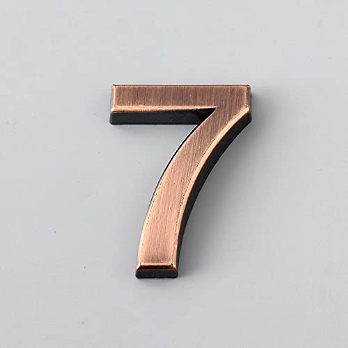 WEISHA 1PC Plastic Number Sticker Bronze Digital Adhesive Plating Digital Sticker Door Address Digits Floor Hotel Number Sticker Plate Sign Wall Decor(1)