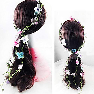 LNIMI Artificial Vines 40 M Fake Hanging Plants Silk Ivy Artificial Leaf Garlands Simulation Foliage Rattan Green Leaves Decorative Home Wall Garden Wedding Party Wreaths Decor