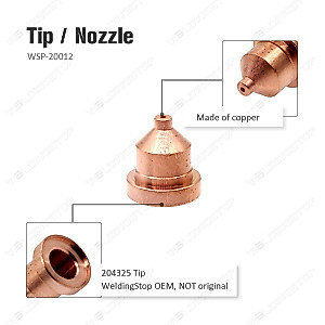 Plasma Tip 204325 40A Nozzle for Miller ICE-40C ICE-40T Torch Consumables PK/10