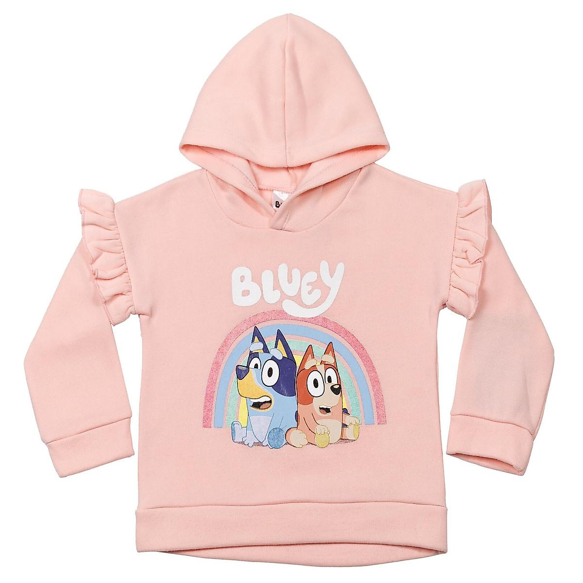Bluey Bingo Toddler Girls Fleece Hoodie and Leggings Outfit Set Pink/Purple 2T