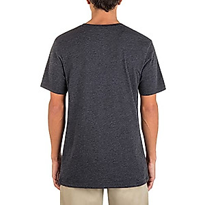 Hurley Men's Premium Icon Slash Graphic Short Sleeve Tee Shirt, black heather, XL