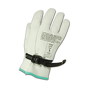 MAGID PowerMaster 12501PS Leather Linesmen Protector Gloves, 1 Pair, 9.5” Length, Size 9/Large