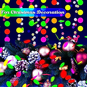 10000 Pieces Neon Confetti Round 5 Colors Confetti Party Table Decor Fluorescent Neon Party Supplies Glow in The Dark Paper Neon Tissue Paper for Neon Party, Birthday, Wedding Supplies