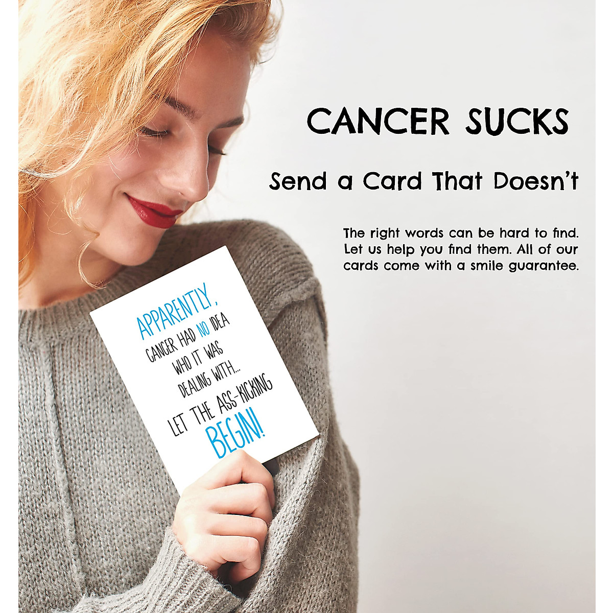 PRESS & POUR Funny Cancer Card, Cancer Encouragment Card, Cancer Get Well Card, Fuck Cancer Card