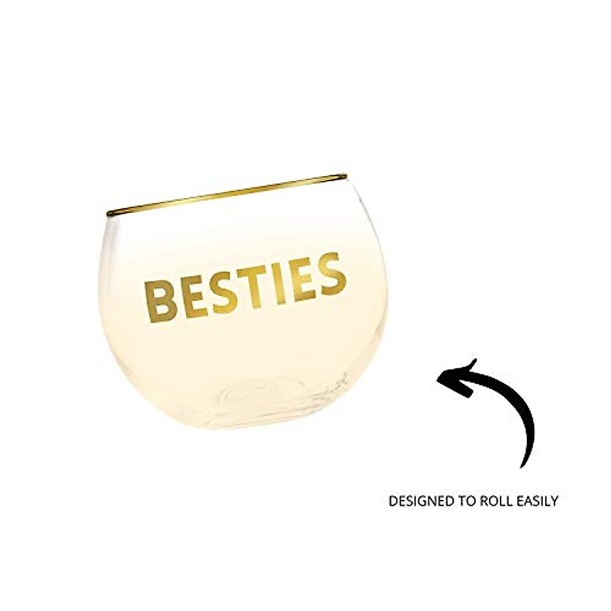 Santa Barbara Design Studio Sippin' Pretty Roly Poly Cocktail Glass, 13-Ounce, Besties