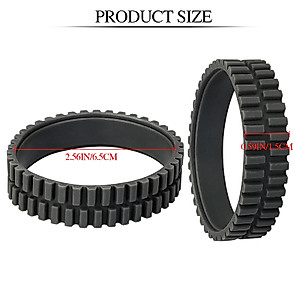 FOWSRHRG 2PCS Wheel Tires Skin, Anti Slip Tyre Skins Compatible with Eufy RoboVac 11S, 15T, 30, 30C, 11S, MAX, 15C, MAX, 12, 35C Models, Wheel Replacement Accessory Black
