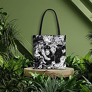Toji Aesthetic & Megumi Tote Bag for Women and Men Beach Bag Shopping Bags School Shoulder Bag Reusable Grocery Bags