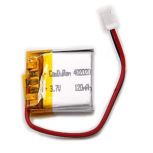 CaoDuRen MSDS Verified Part Number: 402020, Rechargeable 3.7V 120mAh Li Lipo Lithium Polymer Ion Battery Pack with 2 Pin 2.0mm JST Connector