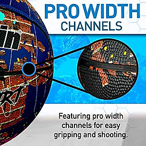 Franklin Sports Hard Court Basketball - Official Size Basketball - Indoor + Outdoor Street Basketball - 29.5" Rubber Basketball - Air Pump Included