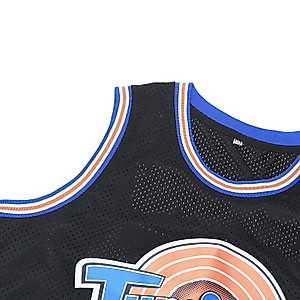 OTHERCRAZY Mens Basketball Jersey #23 Space Movie Jersey S-XXL White/Black/Blue (Black, X-Large)