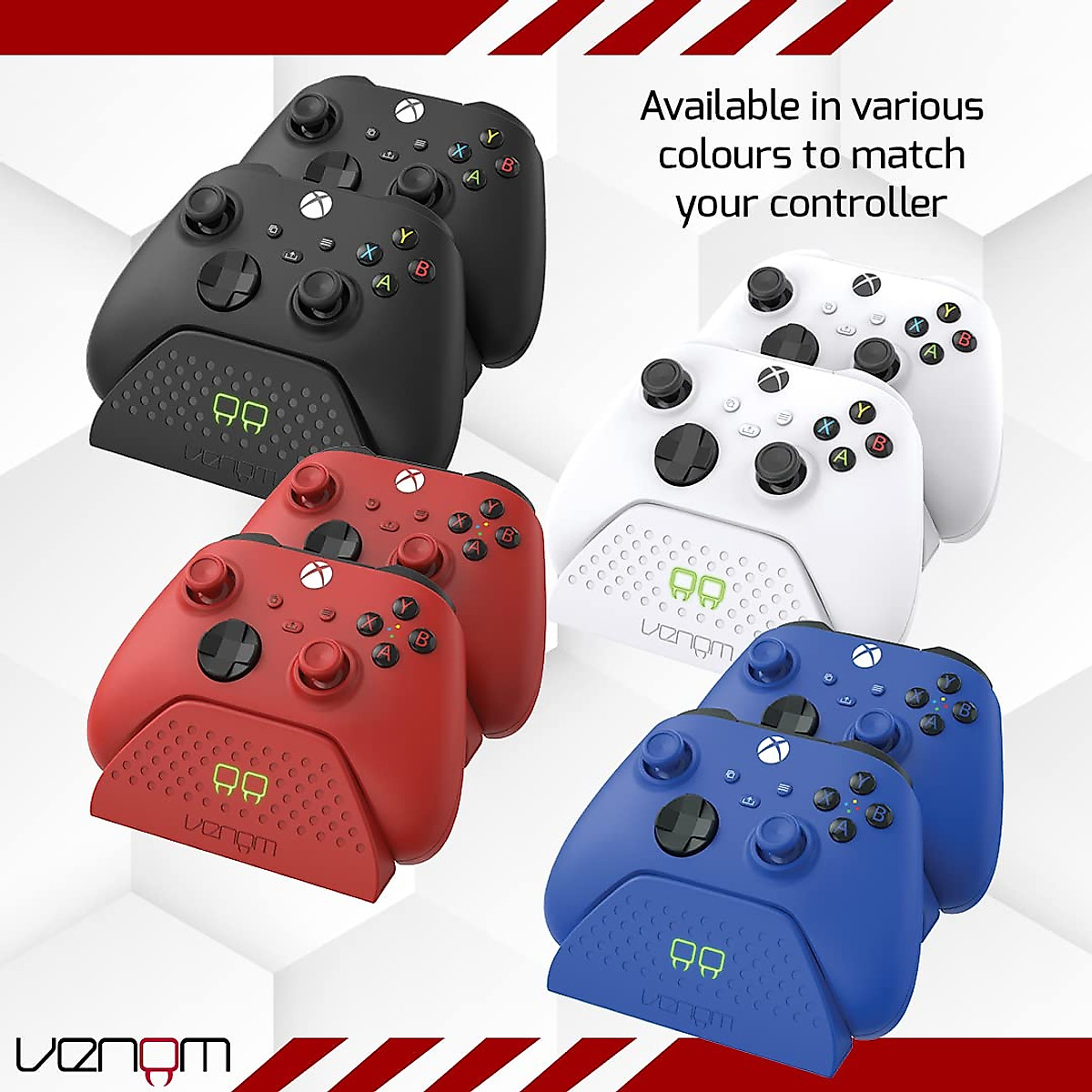 Venom Twin Charging Dock with 2X Rechargeable Battery Packs - (Xbox Series X and S, Xbox One) - Black