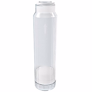 AQUATICLIFE 10" x 2.5" Translucent Refillable Reusable Water Filter Cartridge for DI Resin and Other Media