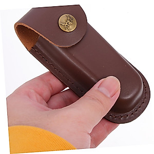 Leather Case Leather Sheaths Pocket Shop Sheaths Tool Pouch Belt Cutter Leather Leather Blade Cover Kitchen Small Holder Skin