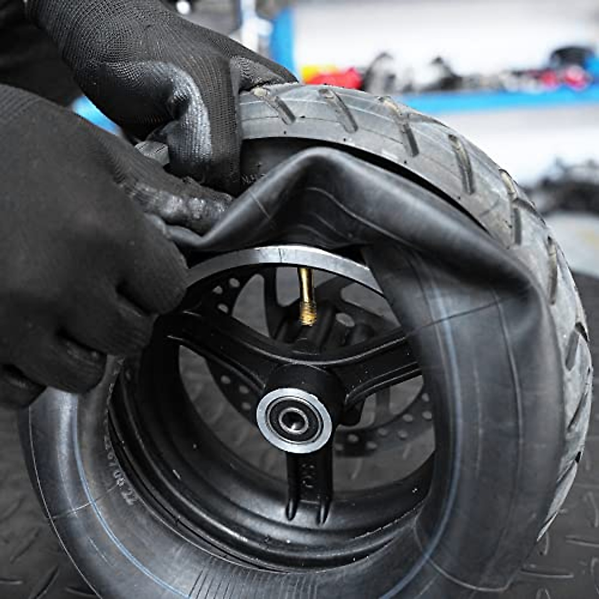 RUHUO 2 Pack of 10x2.50 10" Inner Tube Replacement for 10 Inch Smart Electric Scooter fit 36v 48v 400w 500w 800w Hub Motor TR87 Angled Stem