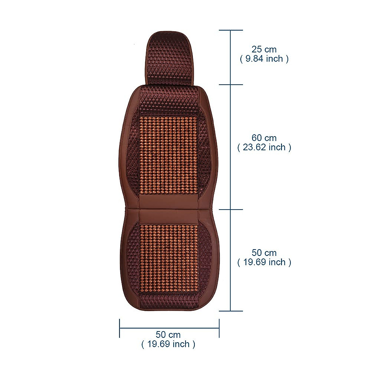 Blueshyhall Wooden Beaded Car Seat Cover Comfortable Massage Car Seat Cushion Cool Breathing–Universal SUV Auto Office Home, Brown