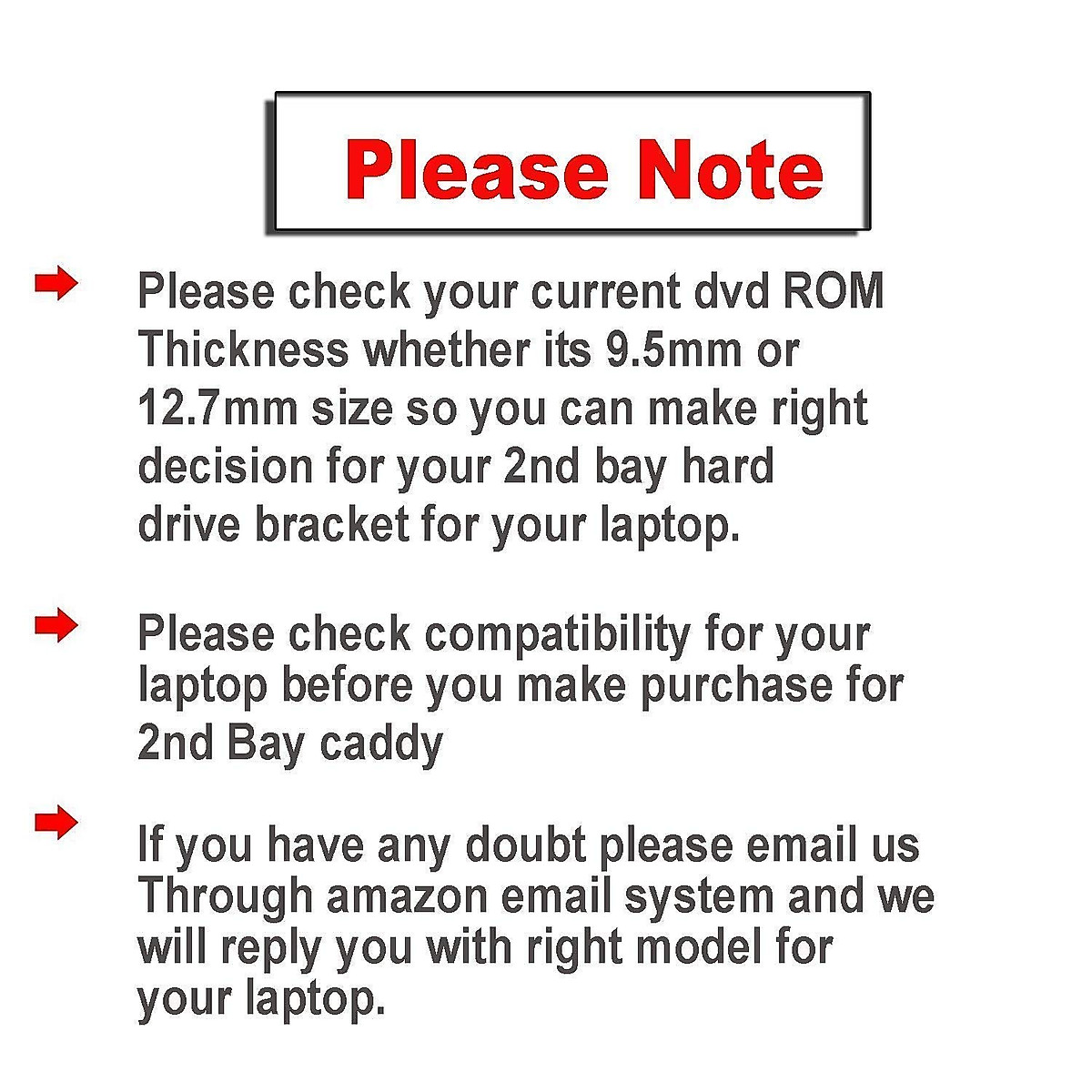 Generic 2nd Hard Drive HDD Ssd Caddy for Lenovo Thinkpad Edge E520 E525 E535 E545 14 E40