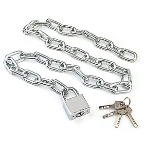 MroMax Chain Lock, 1000mm/39.37" Long, 6mm/0.24" Diameter Buckle Large Lock 1pcs