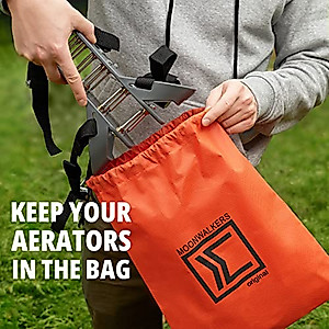 Aerator Shoes - Full Set Aeration Shoes for Lawn Care - Improved Spike Shoes - Manual Gardening Tools - Grass Stitcher to Improve Grass Growing - Great Gift for Gardener (Straps with Metal Buckles)