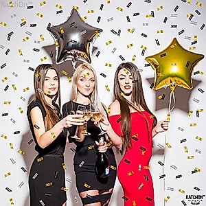 KatchOn, Graduation Decorations Class of 2023 Confetti - 1.8 Ounce, 2023 Confetti for Table | 2023 Confetti for Graduation Party Decorations 2023 Black and Gold | 2023 Table Confetti, Prom Decorations