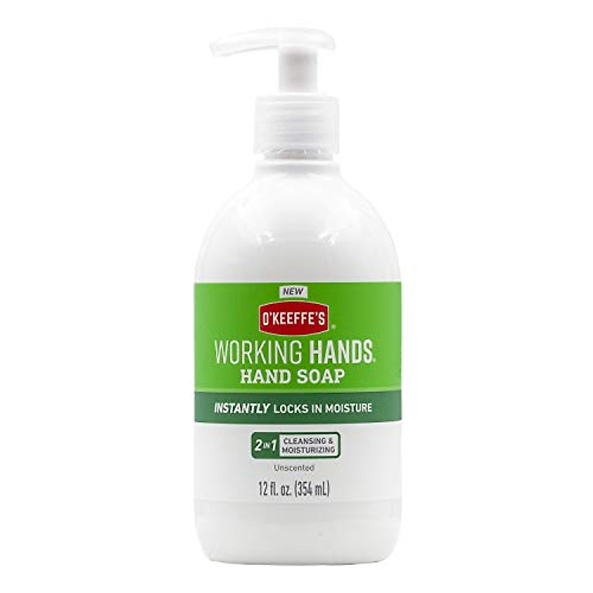 O'Keeffe's Working Hands Moisturizing Hand Soap; 12 oz Pump; Unscented; (Pack of 2)