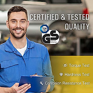 AZUNO 12-Piece Flex-head Ratcheting Wrench Set, Metric Ratchet Spanner Set 8-19mm, Chrome Vanadium Steel with Deluxe Case