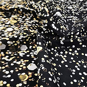 SJOLOON Black and Gold Backdrop Golden Spots Backdrop Vinyl Photography Backdrop Vintage Astract Background for Family Birthday Party Newborn Studio Props 11547(10x10FT)