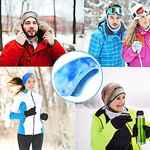 Vicenpal Ear Warmer Headband 3 Pieces Winter Ear Headbands Fleece Running Ear Cover Colorful Running Headband Sleep Ear Muffs for Men Women Skating Skiing Running Yoga Riding Outdoor Indoor